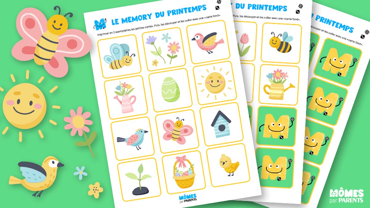 Découvrez notre jeu Memory spécial printemps à télécharger gratuitement ...