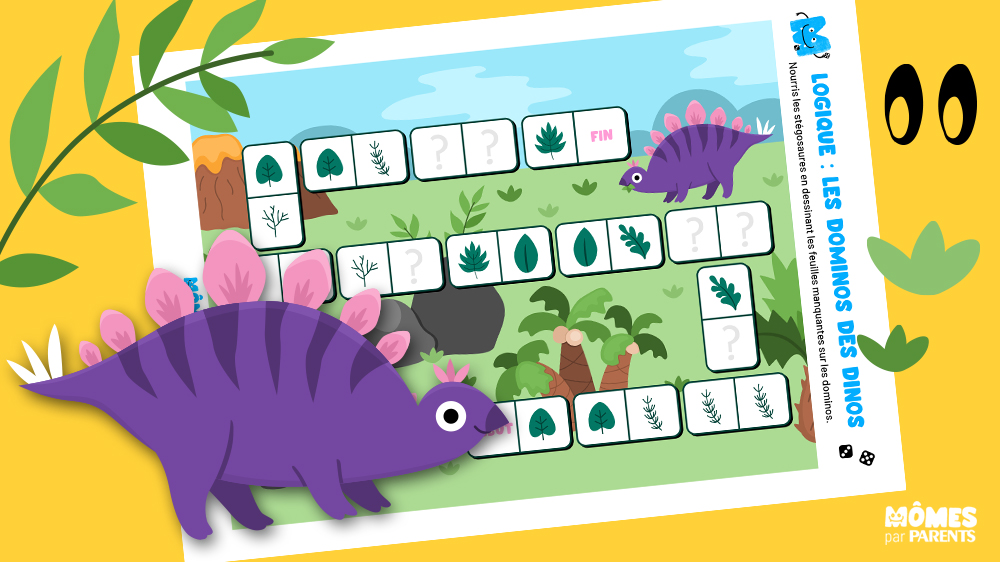 Découvrez notre jeu logique : les dominos des dinos | MOMES