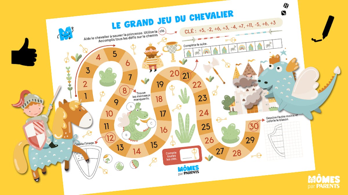 Jeu du chevalier : une aventure médiévale à imprimer pour s’amuser | MOMES