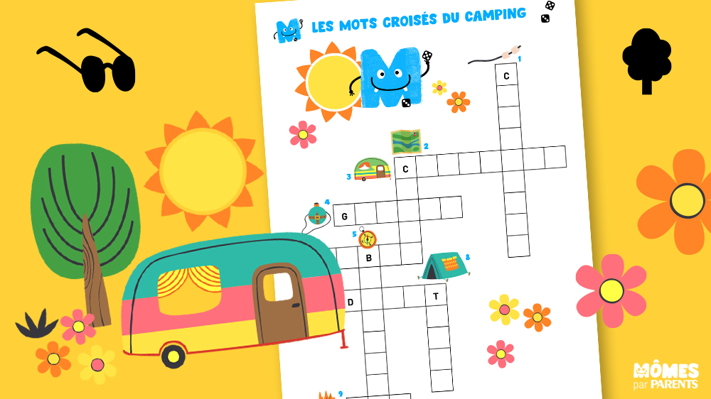 Vocabulaire : téléchargez nos mots croisés du camping | MOMES