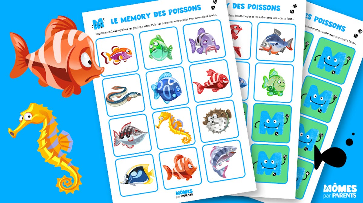 Découvrez notre jeu de Memory des poissons | MOMES